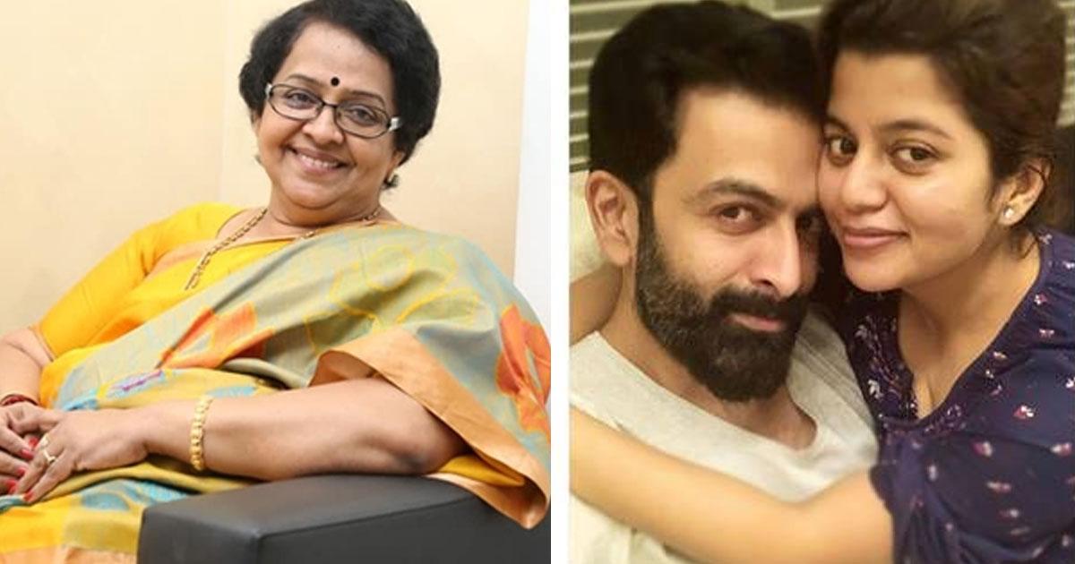 അമ്മ അടങ്ങിയിരിക്കുന്നില്ല, മല്ലിക സുകുമാരന്‍ കരുത്തയായ സ്ത്രീ: സുപ്രിയ ...